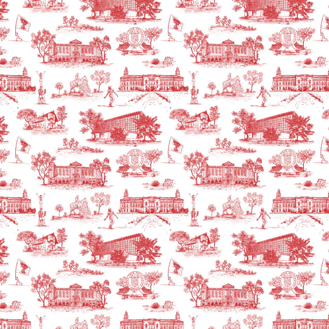 Texas Tech University Toile Wrapping Paper / Red — HHC Living